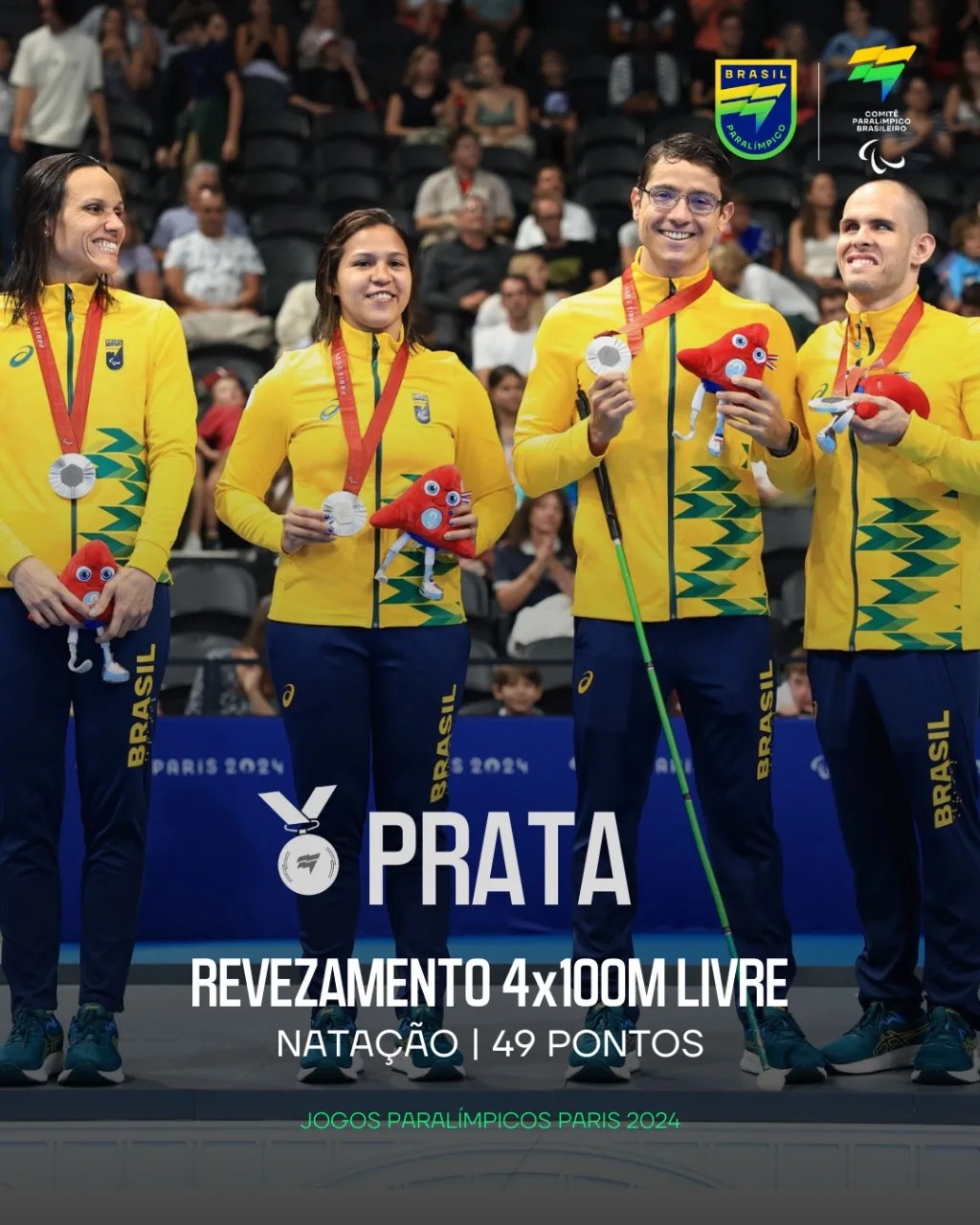 Matheus Rheine garante medalha de prata na prova de revezamento nos Jogos Paralímpicos de Paris ...